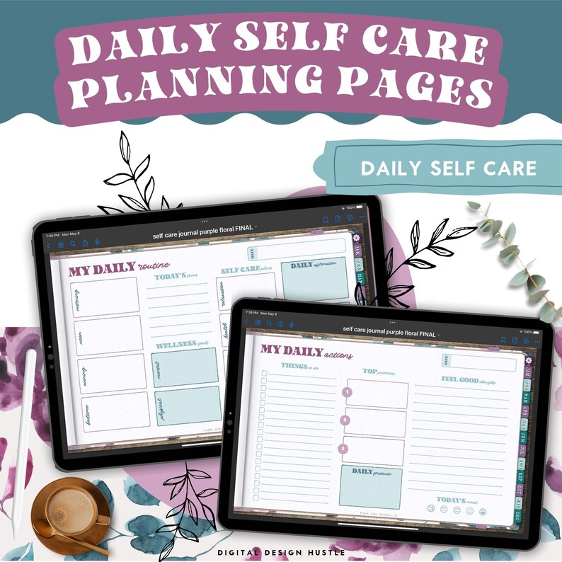 Digital Self Care Journal, Self-care Planner, Daily Self Care, Wellness ...