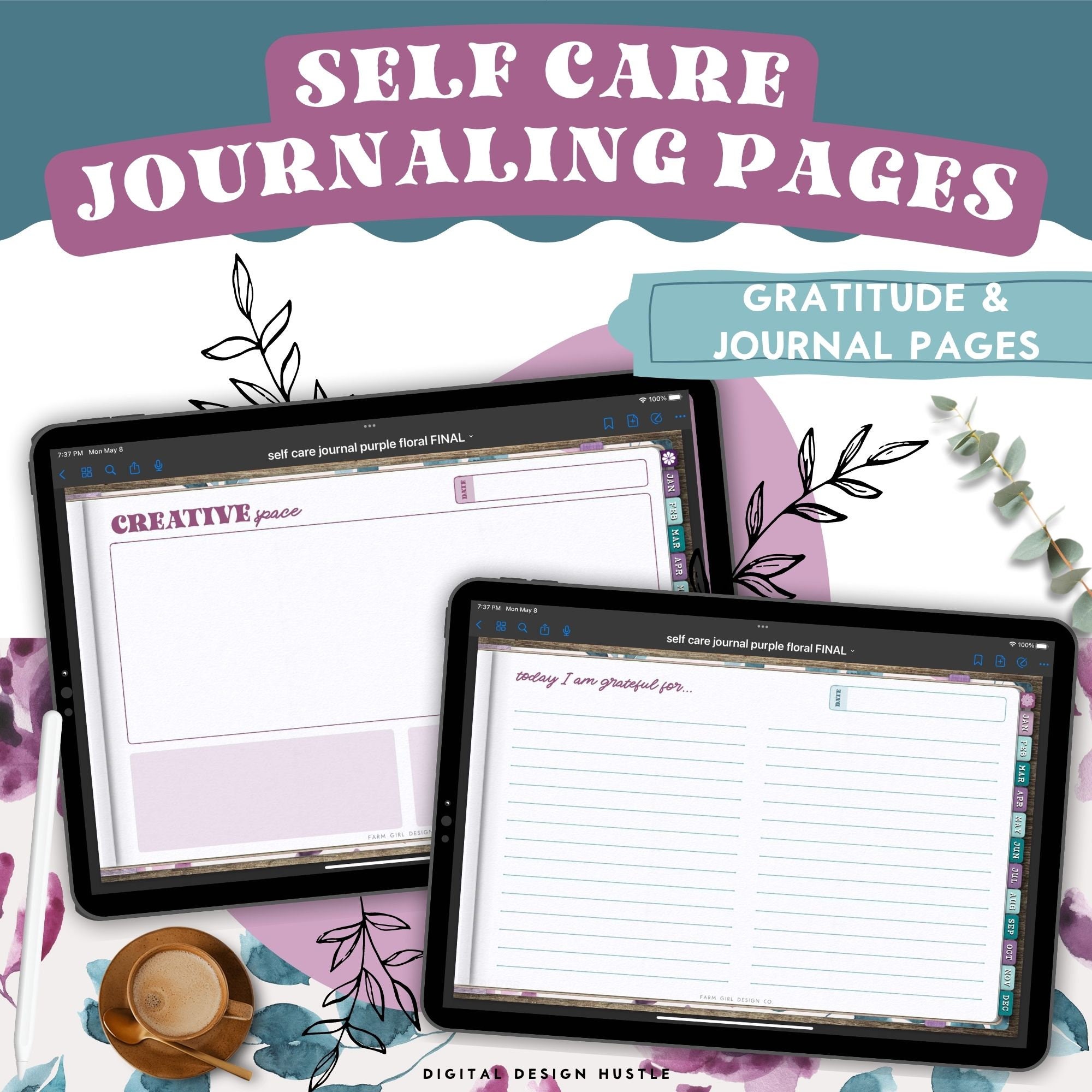 Digital Self Care Journal, Self-care Planner, Daily Self Care, Wellness ...