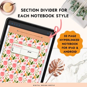Digital Planning Notebook, Lined Notebook, Digital Bullet Journal ...