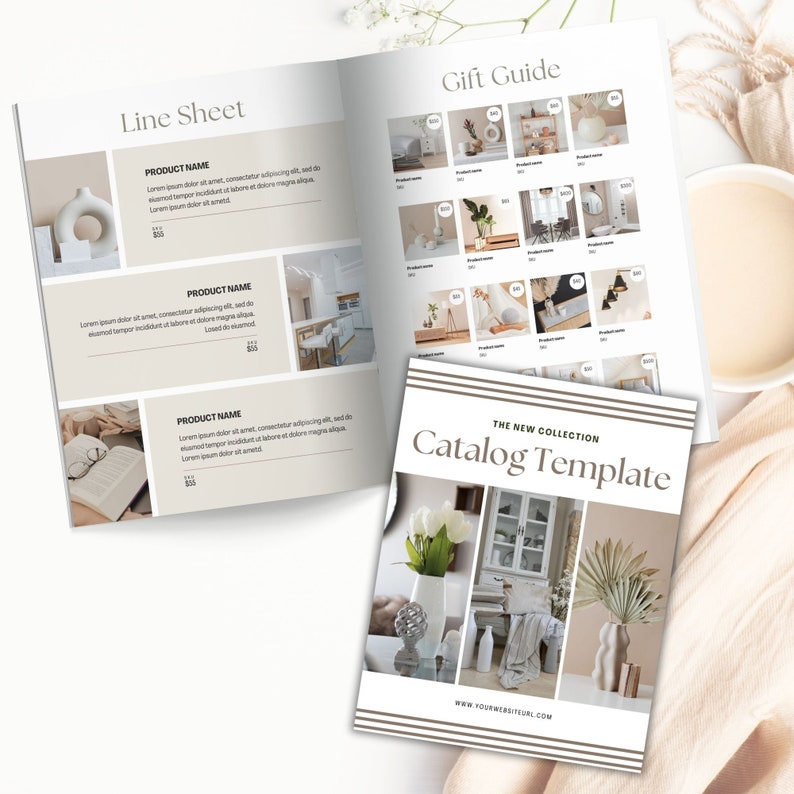 Wholesale Product Catalog Template, Editable Holiday Gift Guide Canva ...