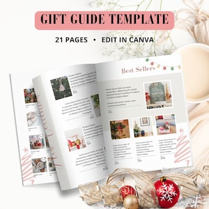 Christmas Gift Guide Template, Christmas Catalog Template, Holiday Gift ...