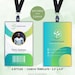 ID Badge Canva Template Employee ID Badge Editable Badge, Teacher Id Badge Template, Student ID ...