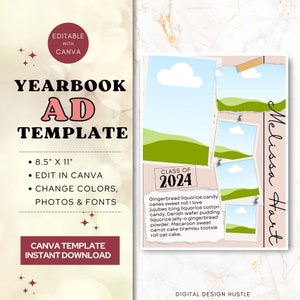 Yearbook Ad Canva Template, Full Page Senior Yearbook Ad Template ...