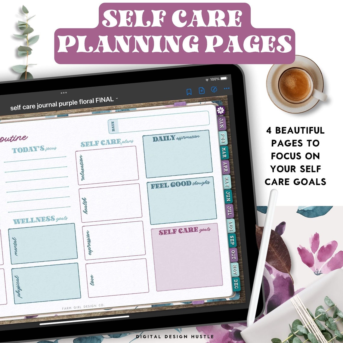 Digital Self Care Journal, Self-care Planner, Daily Self Care, Wellness ...
