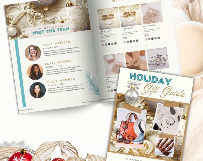 Christmas Gift Guide Template, Christmas Catalog Template, Holiday Gift ...