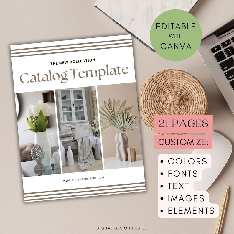 Wholesale Product Catalog Template, Editable Holiday Gift Guide Canva ...
