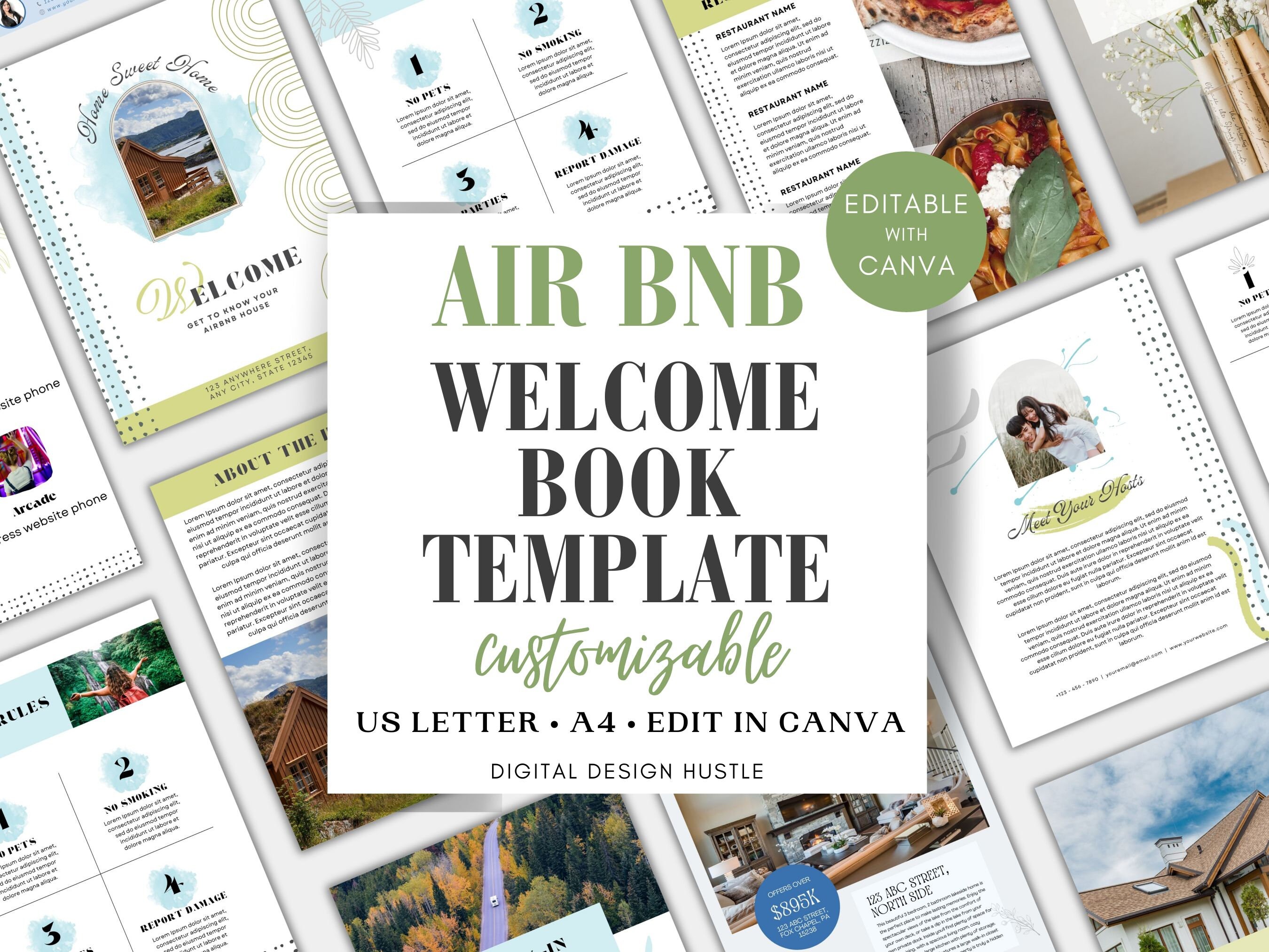 Airbnb Welcome Book Binder, Airbnb Template, Airbnb Ebook Template ...