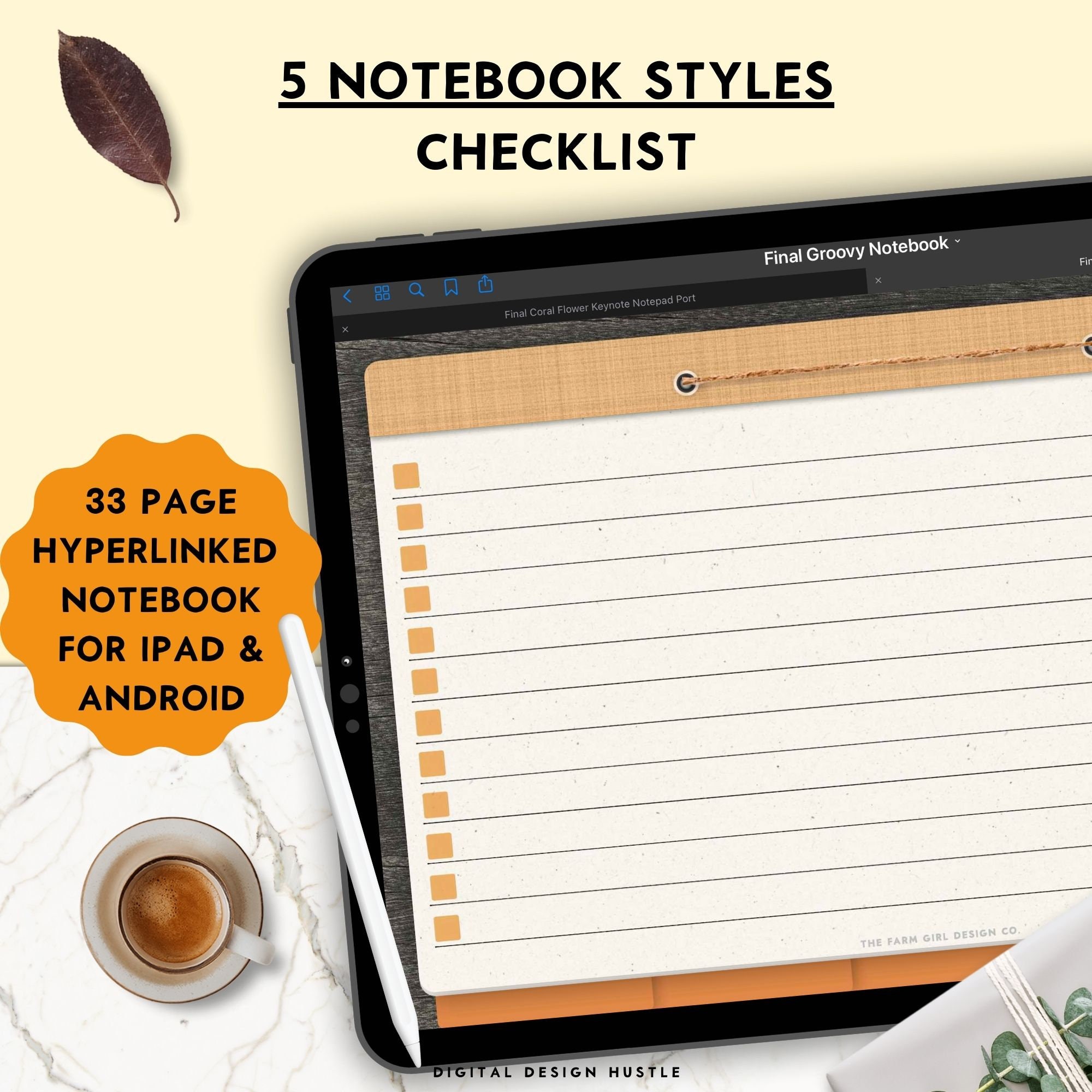 Boho Digital Notebook, Digital Planning Notebook, Digital Bullet ...