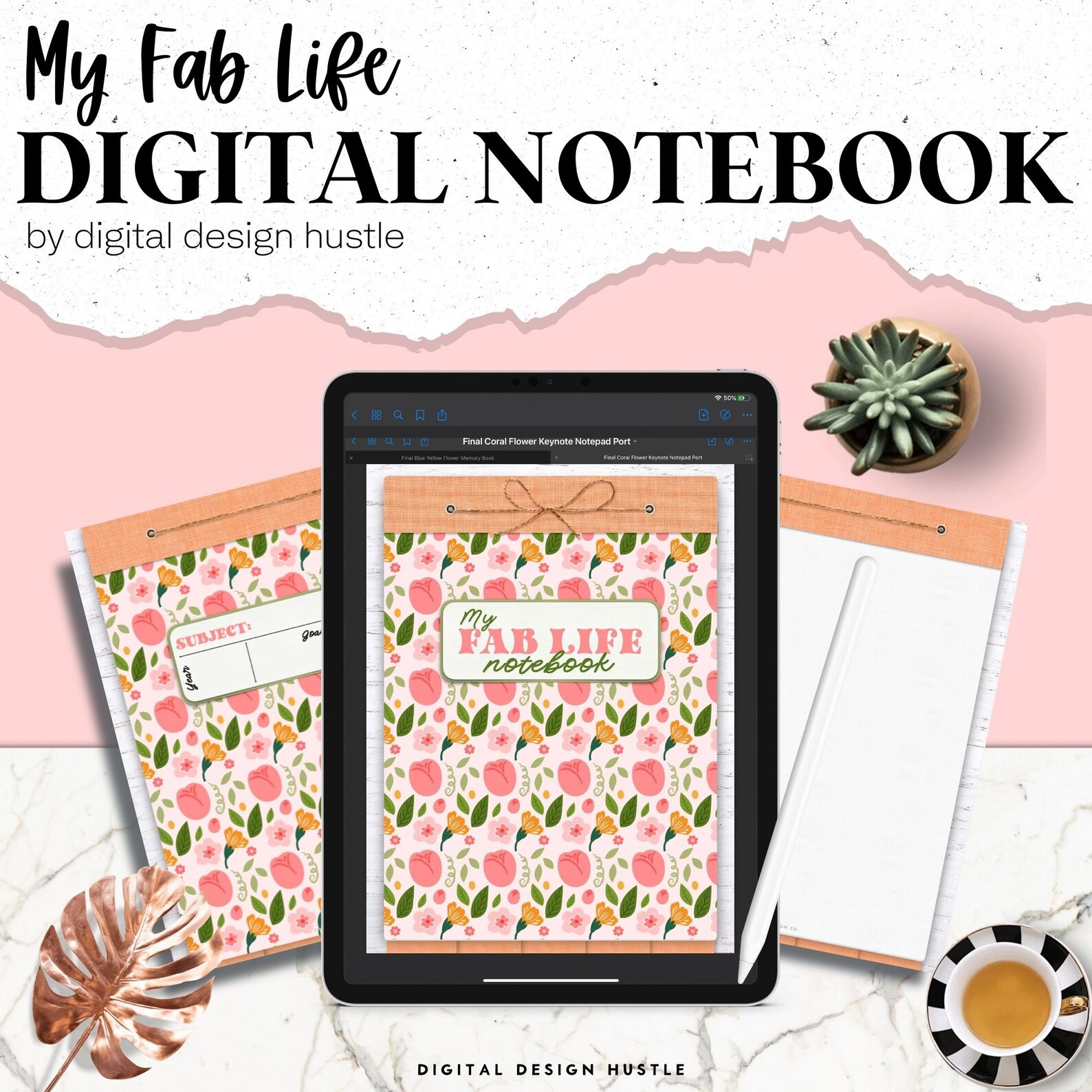 Digital Planning Notebook, Lined Notebook, Digital Bullet Journal ...