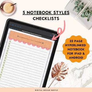 Digital Planning Notebook, Lined Notebook, Digital Bullet Journal ...