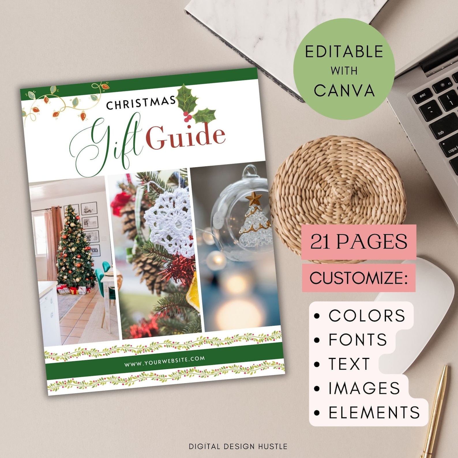 Christmas Gift Guide Template, Christmas Catalog Template, Holiday Gift ...
