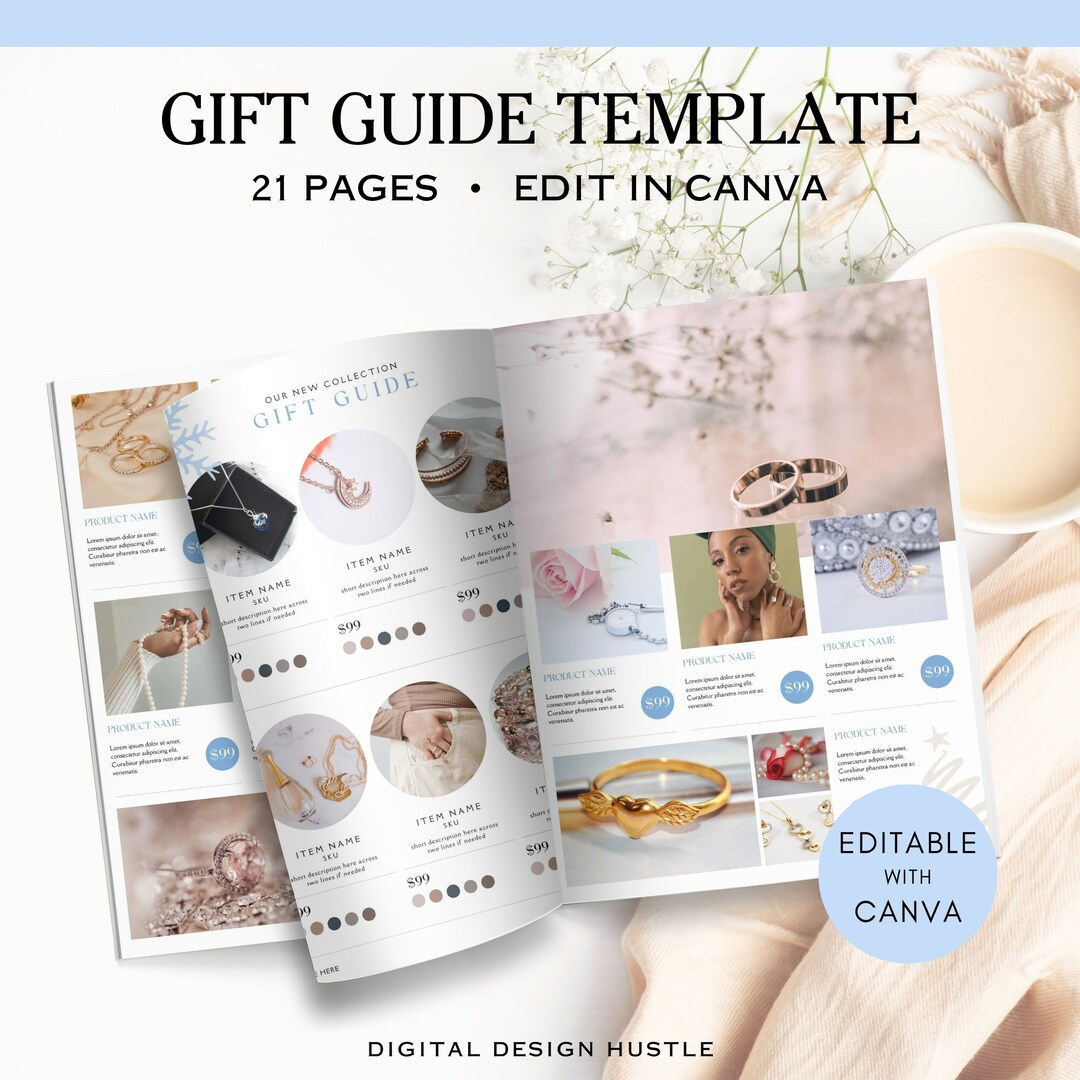 Christmas Gift Guide Template, Christmas Catalog Template, Holiday Gift ...