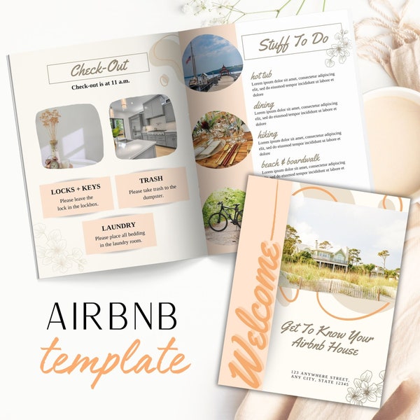 Airbnb Welcome Book Binder, Airbnb Template, Airbnb Ebook Template ...