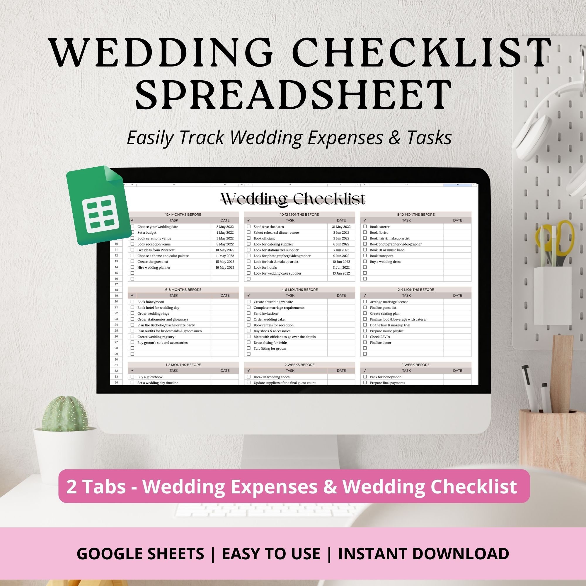 Wedding Budget Spreadsheet Google Sheets, Wedding Planning Budget ...