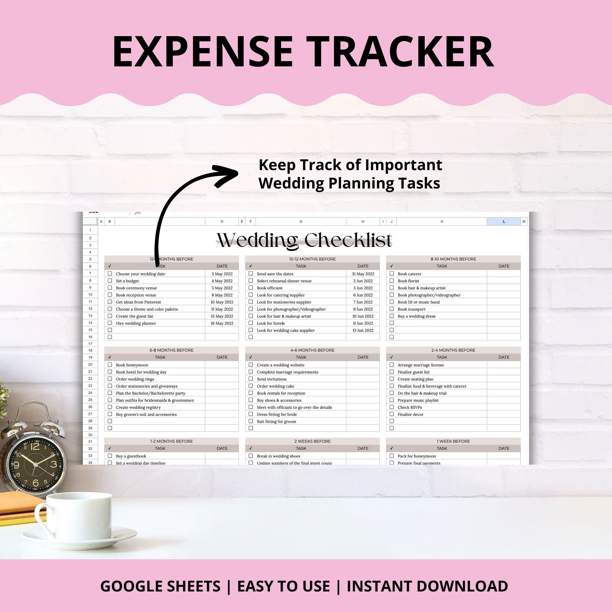Wedding Budget Spreadsheet Google Sheets, Wedding Planning Budget ...