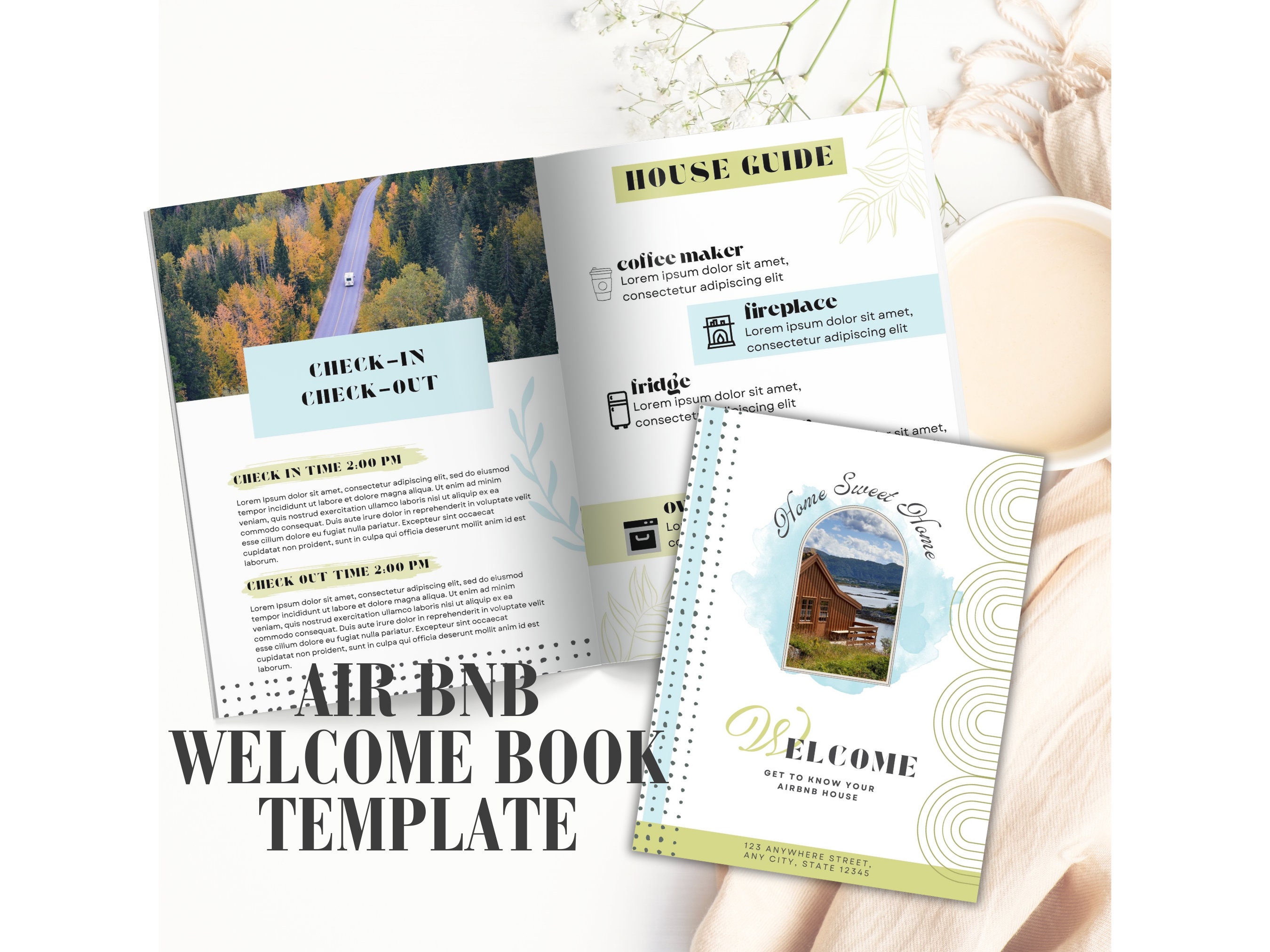 Airbnb Welcome Book Binder, Airbnb Template, Airbnb Ebook Template ...