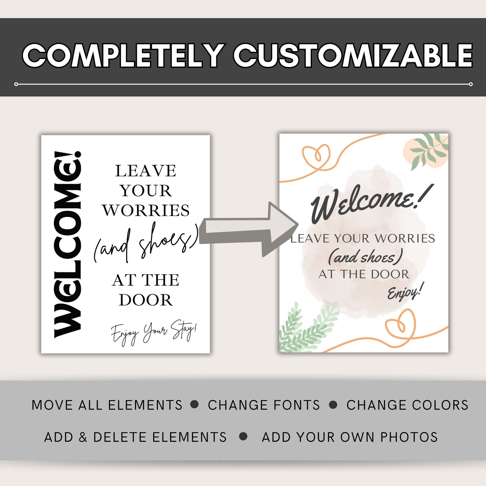 Airbnb Signs, Airbnb Sign Bundle Canva, Airbnb Template, Airbnb Welcome ...