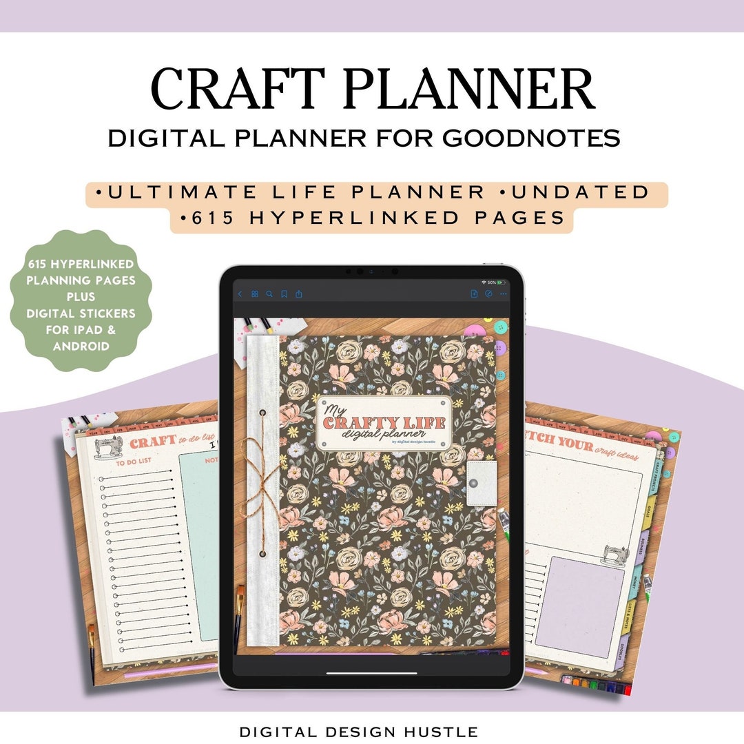 Digital Craft Planner, Craft Project Printable, Project Tracker, Hobby ...