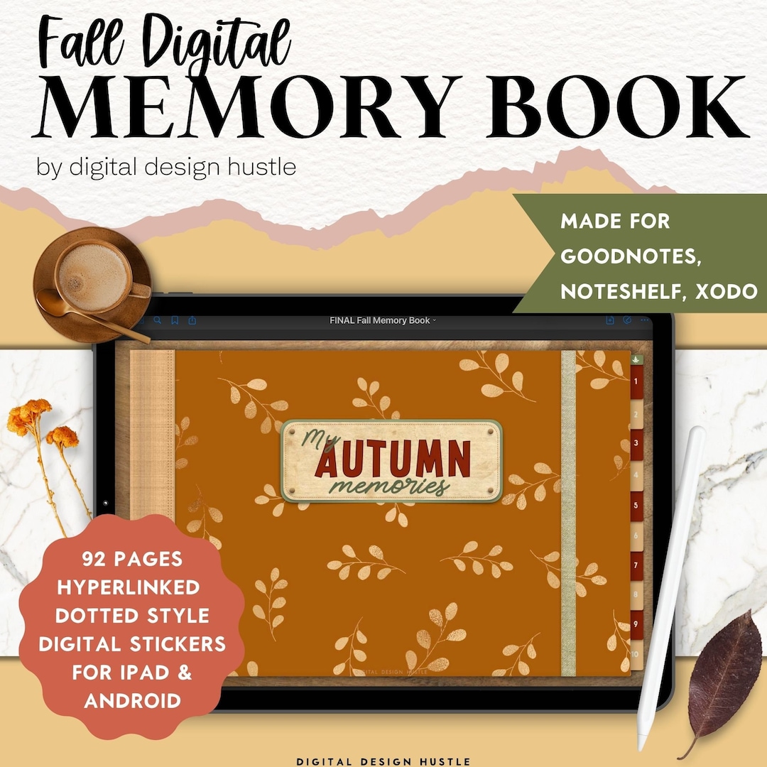 Digital Memory Book, Goodnotes Planner, Memory Keeping Album, Autumn ...