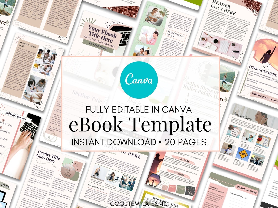 Ebook Template For Canva Canva Template Course Workbook Etsy Espa a