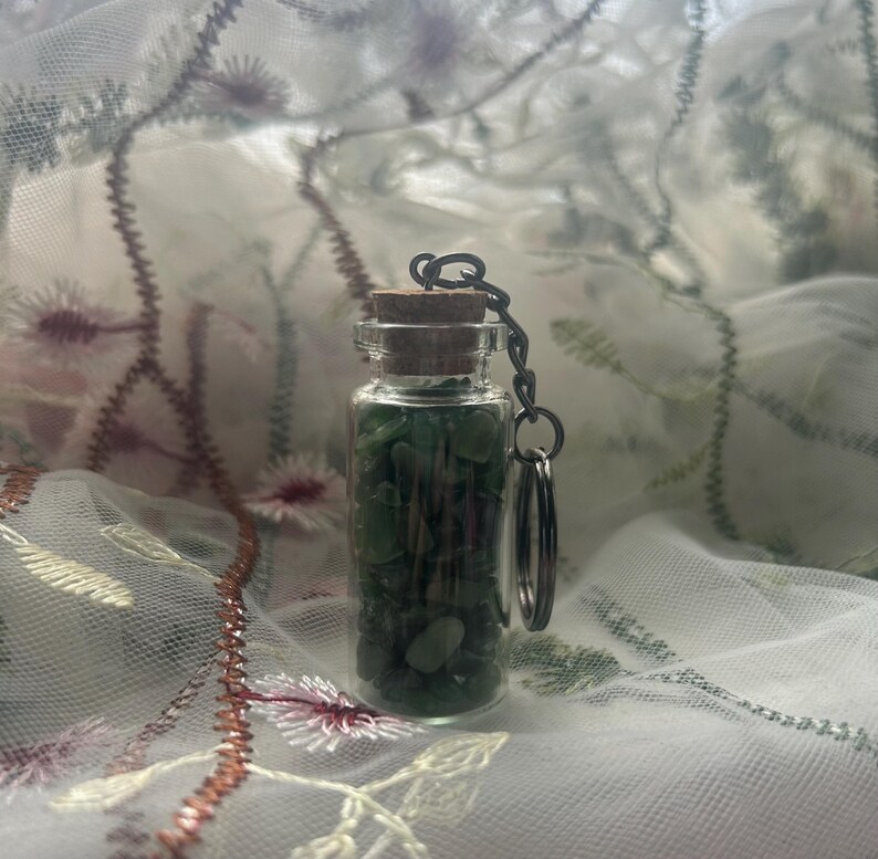 Handmade Authentic Jade Crystal Keychain - Etsy