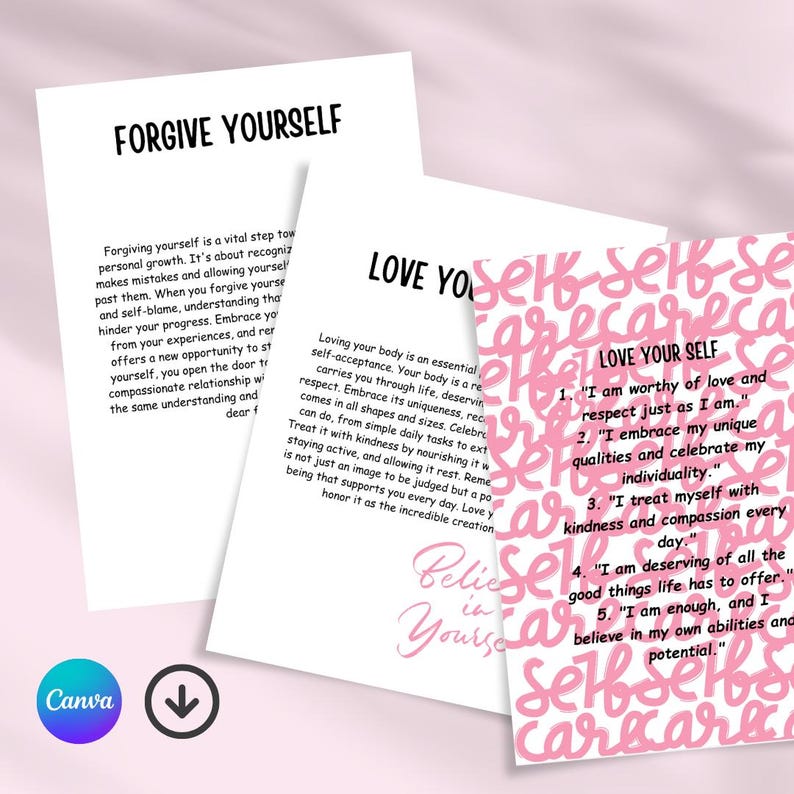 Self Care Planner - Etsy