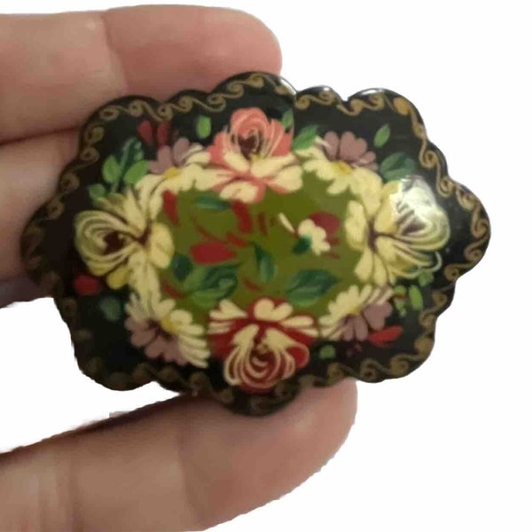 Russian Painted Pin - Etsy