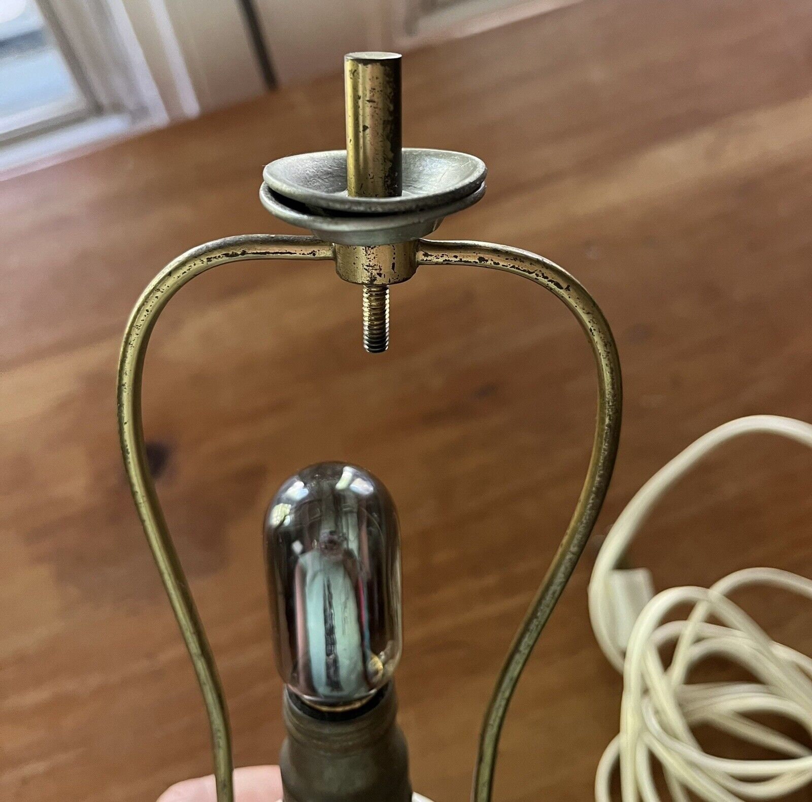 Antique Augarten Porcelain Table Mini Lamp Maria Theresia Green Rose ...