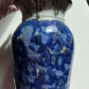 Blue Bonnets Studio Vase Glaze Flowers Art Pottery 9 Artist Signed ...