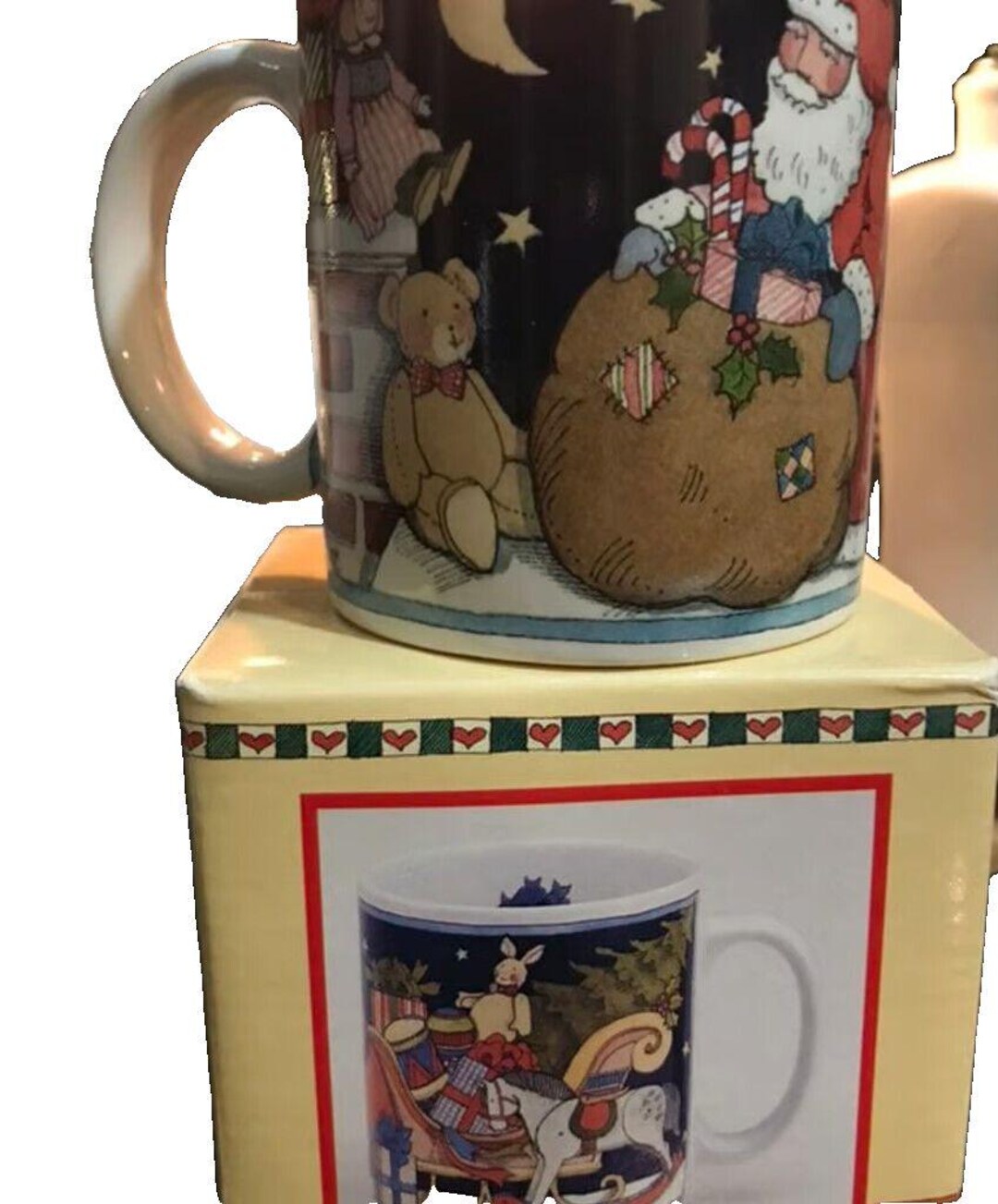 Susan Winget Christmas Mug 1993 Santa on Rooftop Oz Cup 5455 NIB VTG - Etsy