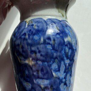 Blue Bonnets Studio Vase Glaze Flowers Art Pottery 9 Artist Signed ...
