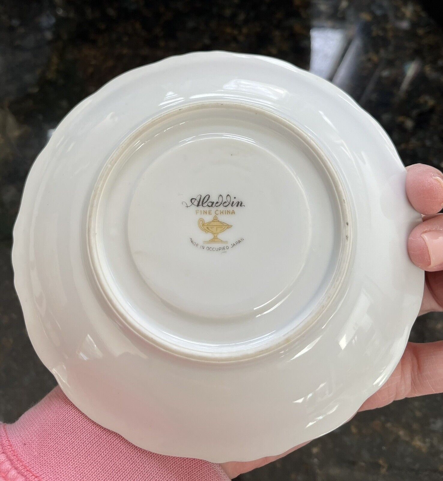 Aladdin Fine China Tea Cup & Saucer Occupied Japan Floral Rose Design ...