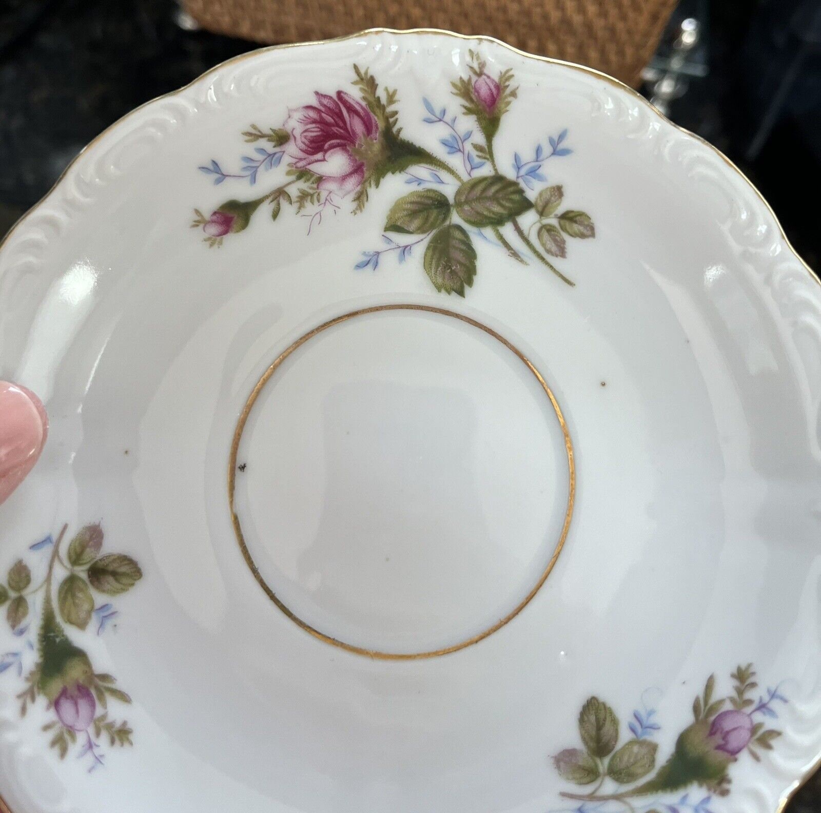 Aladdin Fine China Tea Cup & Saucer Occupied Japan Floral Rose Design ...