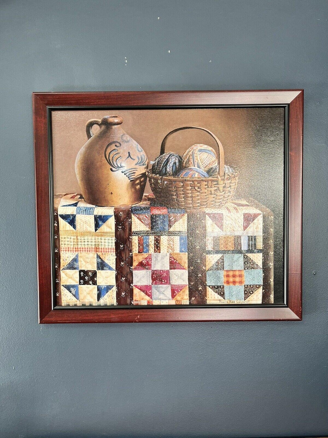 Pauline Eble Campanelli Painting Coated Canvas Shoo Fly Signed 25x29 ...