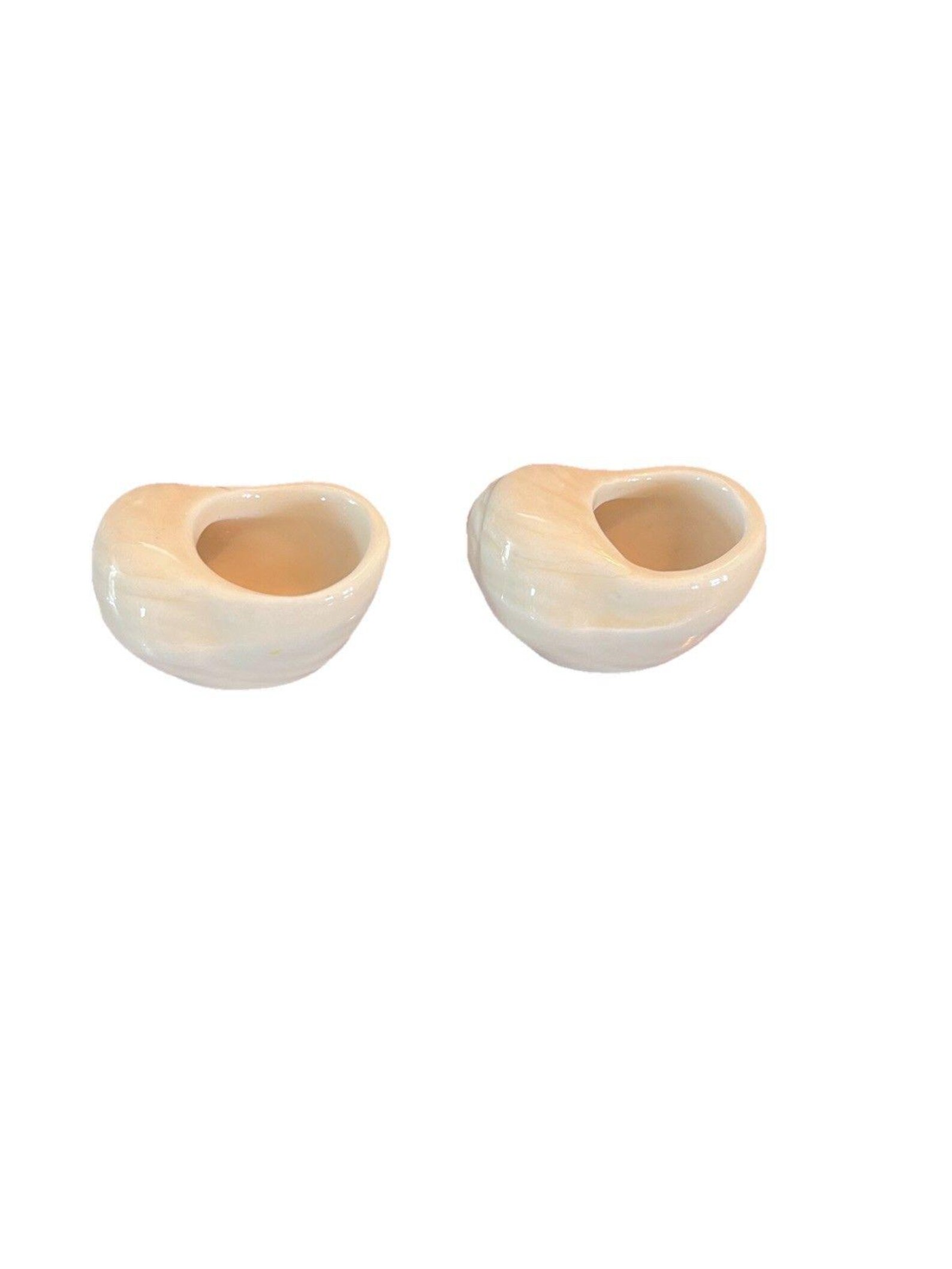 Vintage Porcelain Escargot Snail Pots Set of 2 Made in Japan Cream ...