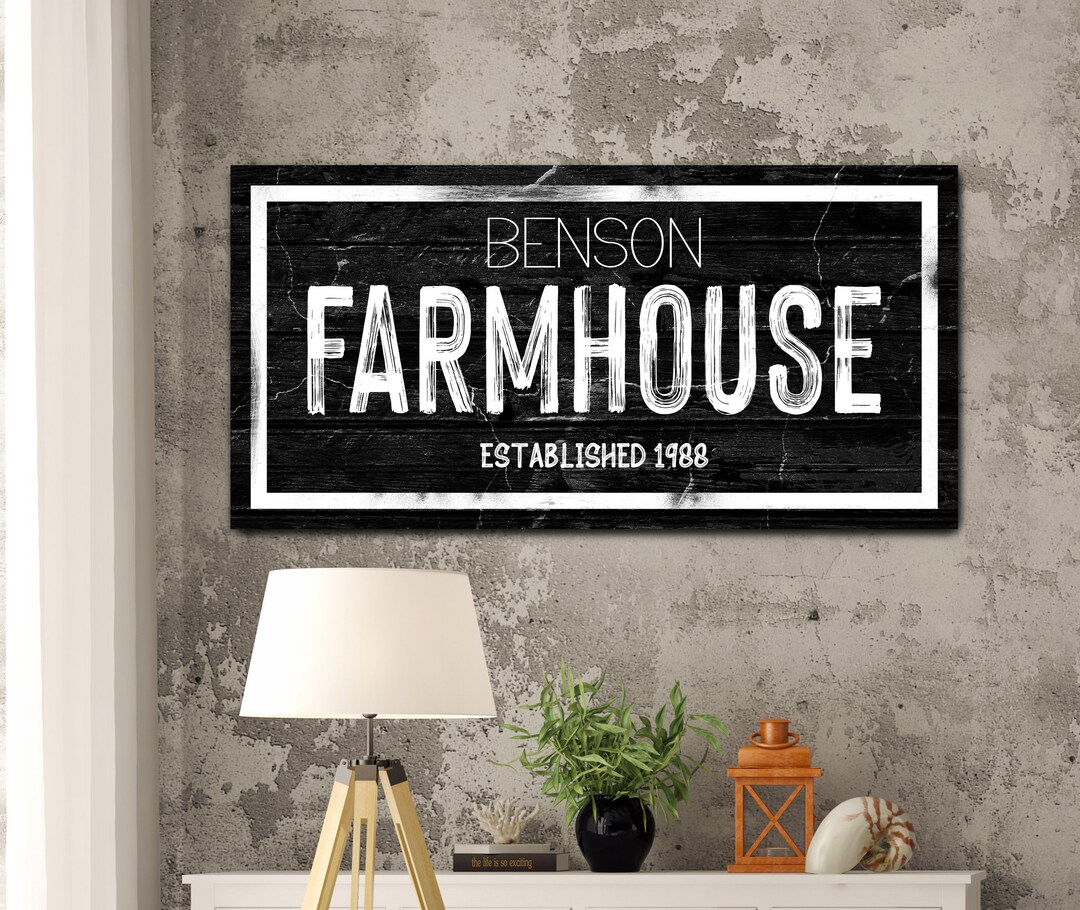 Modern Farmhouse Custom Name Sign, Personalized Rustic Decor, Farmhouse ...
