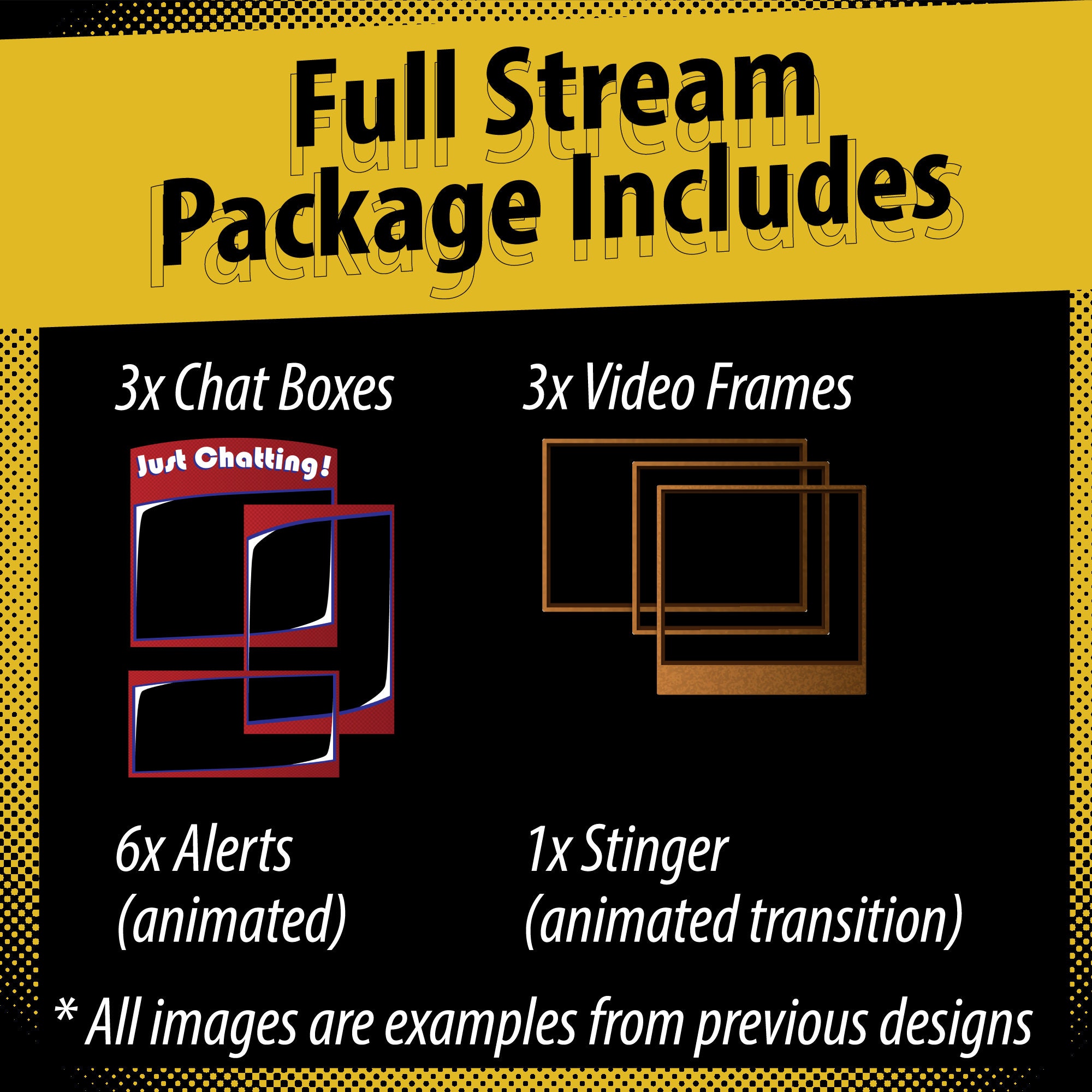 Custom Twitch Stream Package | Overlays | Alerts | Webcam Video Frames ...