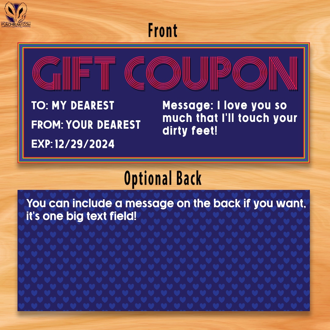 Groovy Blank Gift Coupon Template, Certificate, Voucher - Editable ...