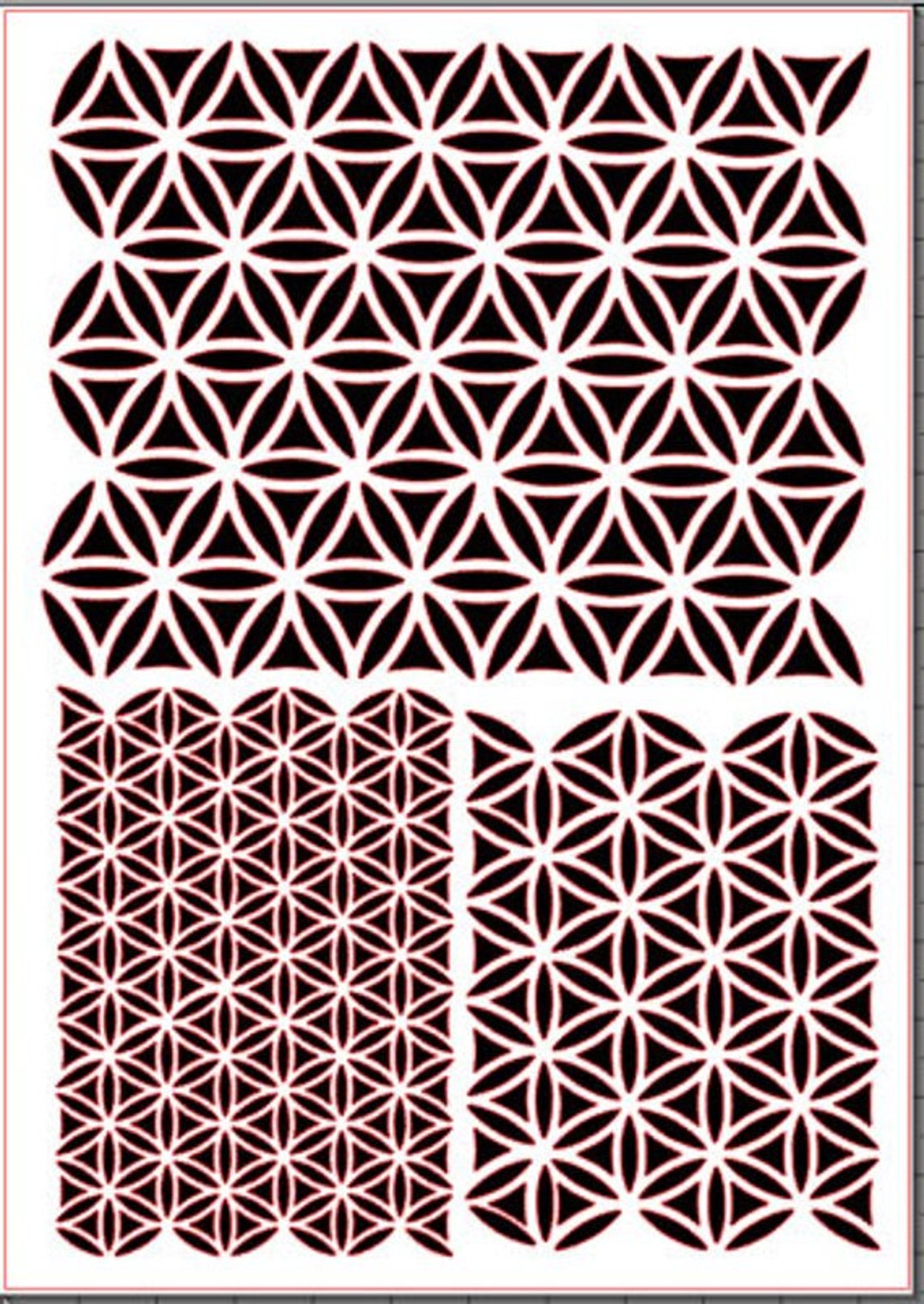 Geometric Flower of Life Pattern Stencil - Etsy
