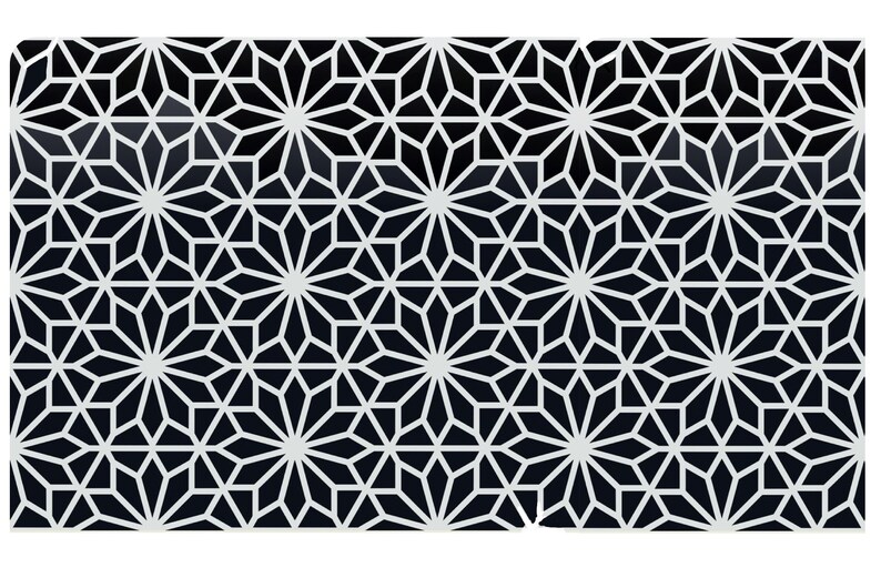 Moroccan Flower Hexagon Pattern Stencil - Etsy