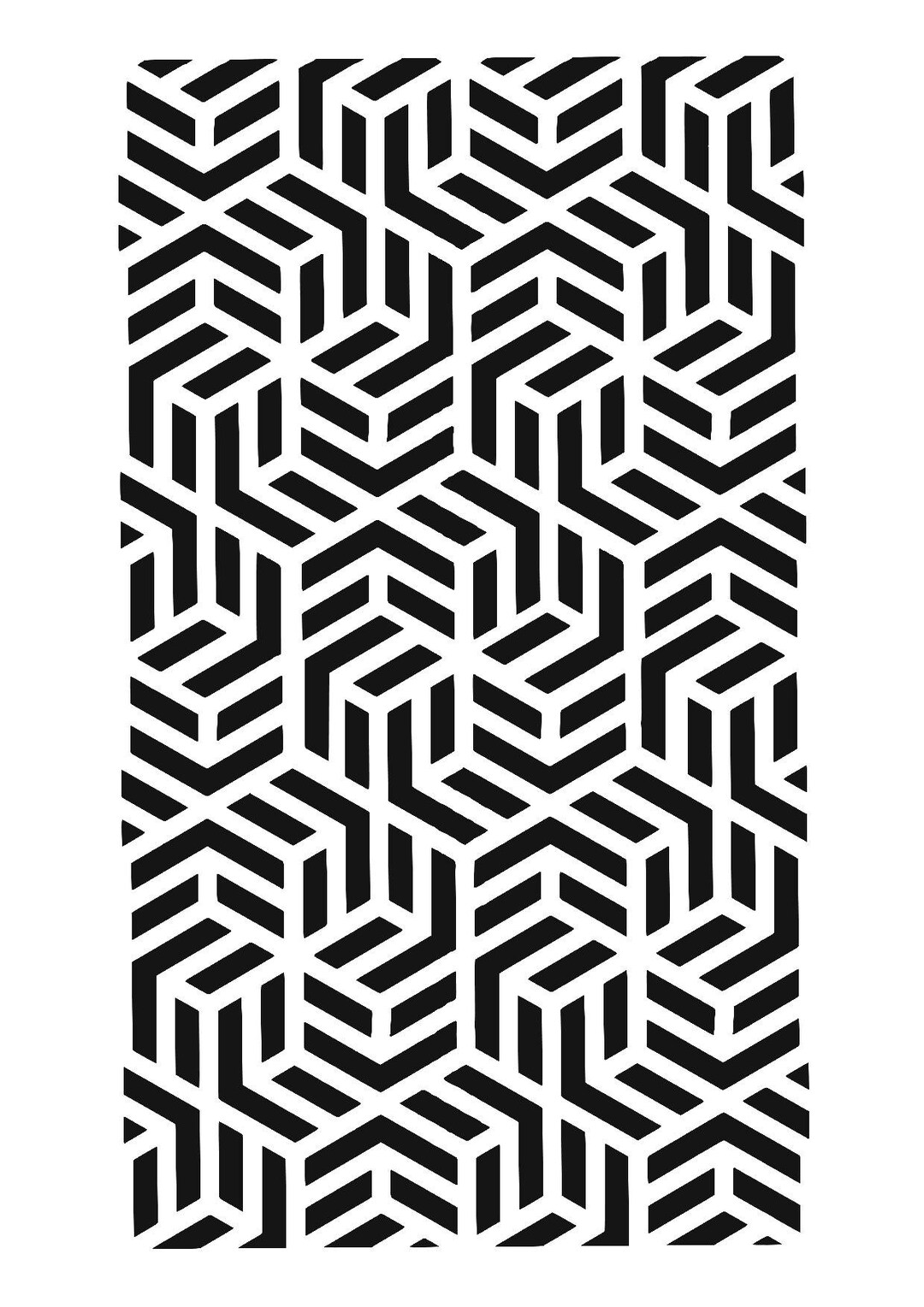 Geometric Star Pattern Stencil - Etsy