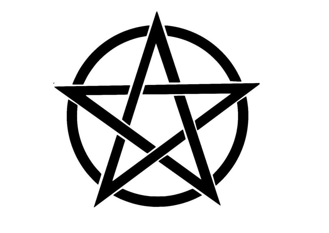 Pentagram Wiccan Star Pattern Reusable Stencil - Etsy