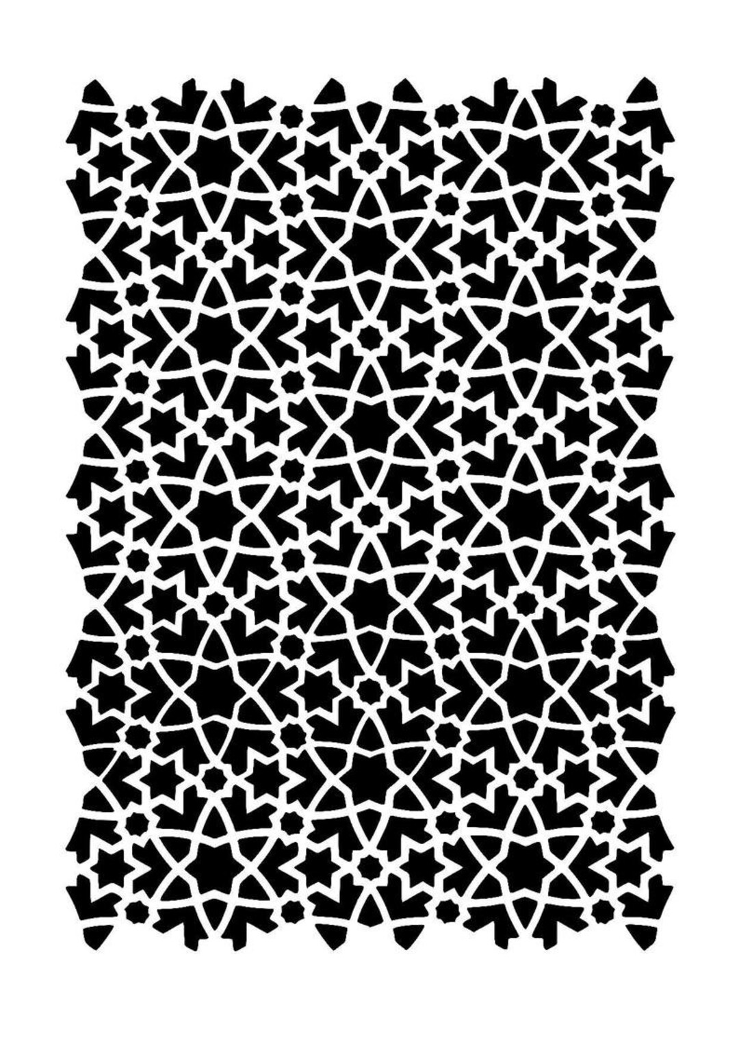 Moroccan Pattern Stencil - Etsy