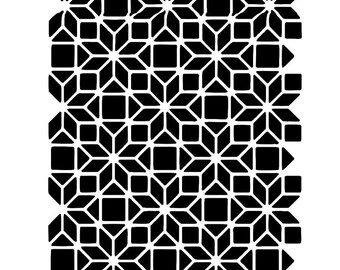 Triangle Print Geometric Pattern Stencil | Etsy