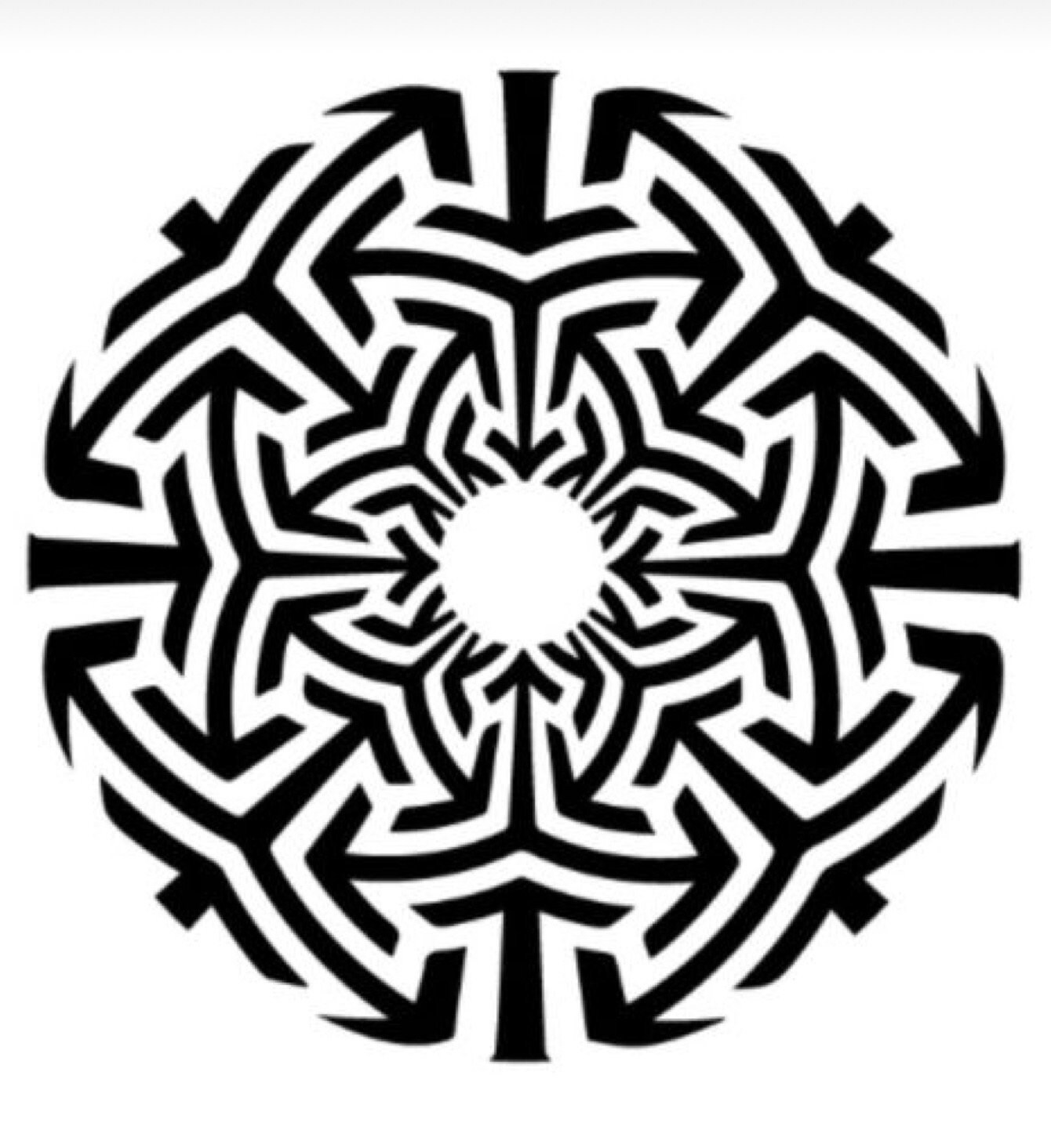 Geometric Maze Pattern Stencil - Etsy