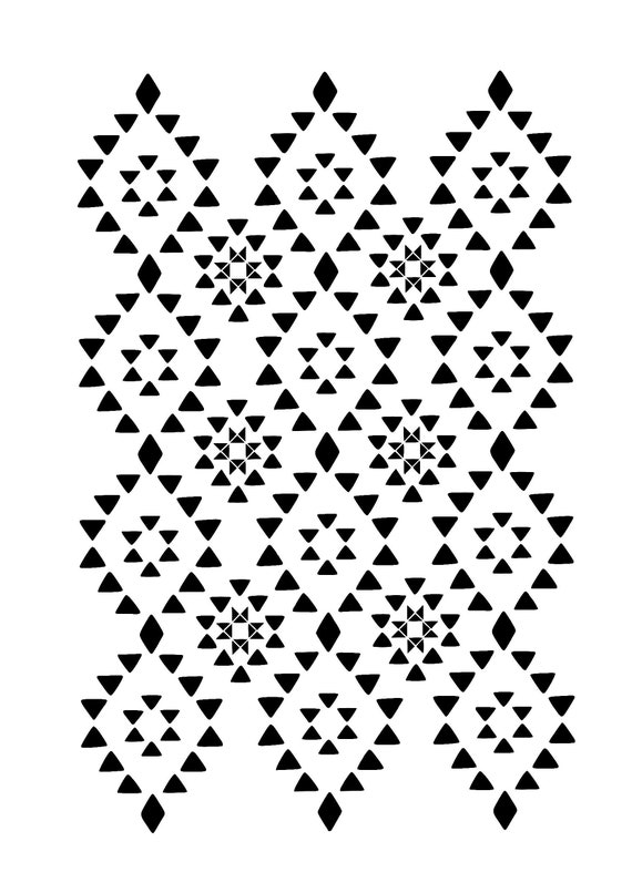 Aztec Print Stencil