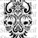 Skull Damask Stencil - Etsy