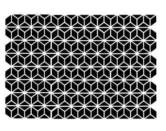 Geometric star Japanese pattern stencil | Etsy