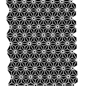Geometric Star Japanese Pattern Stencil - Etsy