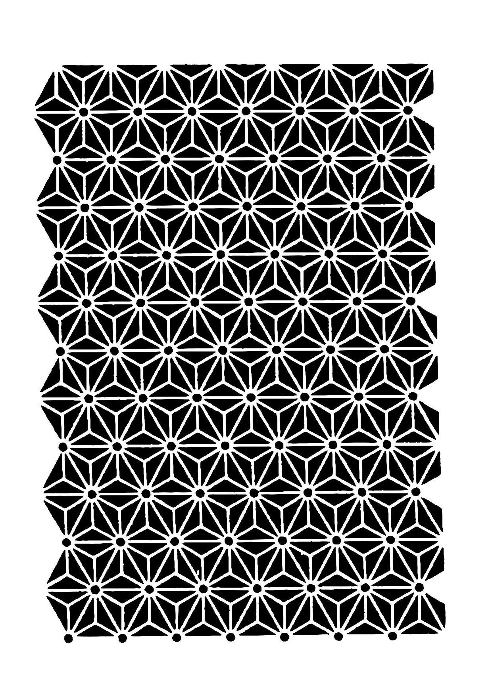 Geometric Star Japanese Pattern Stencil - Etsy